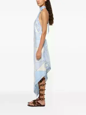 Emilio Pucci Occhi-print Silk Halterneck Dress