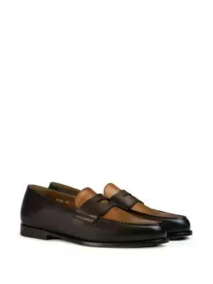 DOUCAL'S Two-tone Leather Loafers - Brown