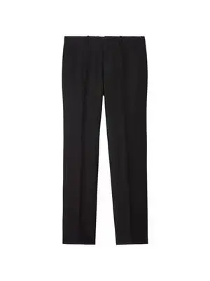 Burberry Striped Wool Mohair Tailored Trousers - Black