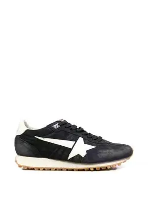 GOLDEN GOOSE Suede Star Leather Sneakers - Black