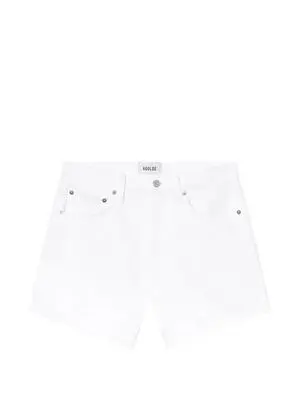 AGOLDE Belt-loops Denim Shorts - Neutrals