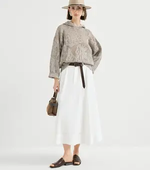 Brunello Cucinelli Sequin Detailed Hoodie - Brown