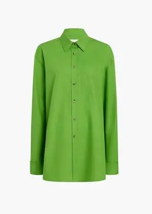 Khaite Newton Button-up Top - Absinthe