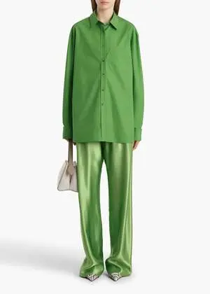 Khaite Newton Button-up Top - Absinthe