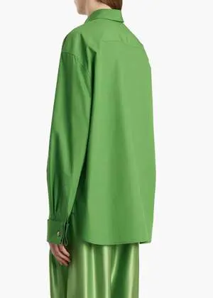 Khaite Newton Button-up Top - Absinthe