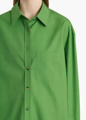 Khaite Newton Button-up Top - Absinthe