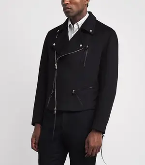 ALAN SCOTT Cashmere-blend Biker Jacket