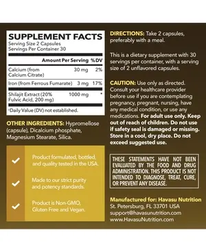 HAVASU NUTRITION Shilajit Capsules