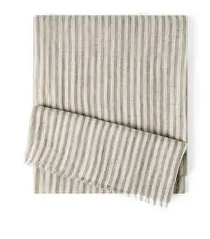 Brunello Cucinelli Linen-blend Stripe Scarf