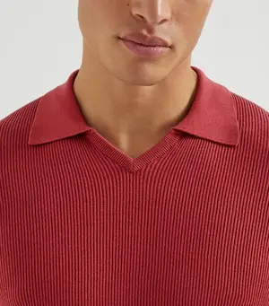 Brunello Cucinelli Cotton Polo Sweater