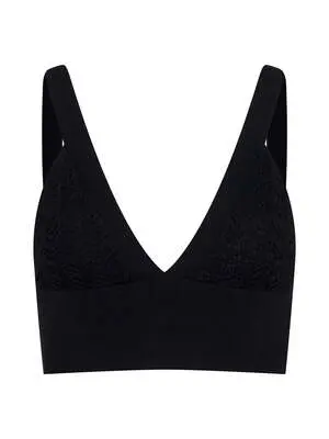 L'Agence Reverie Pointelle Knit Bralette - Black
