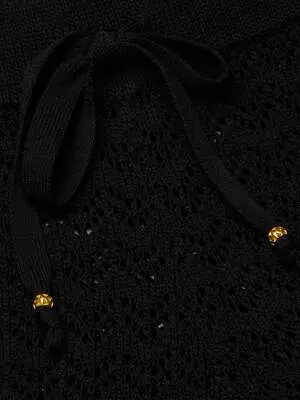 L'Agence Gaelle Pointelle Knit Pants - Black
