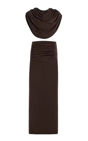 MAYGEL CORONEL Amalra Skirt Set - Brown