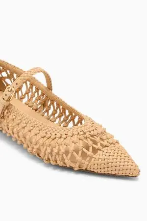 Ulla Johnson Gracie Hand Knotted Ballet Flat - Miele