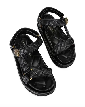 Kurt Geiger Orson Quilted Sandals - Black
