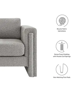 MODWAY Visible Boucle Fabric Armchair