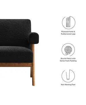 MODWAY Lyra Boucle Fabric Armchair