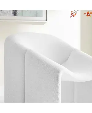MODWAY Vivi Chenille Upholstered Accent Chair - Frost
