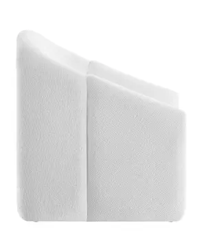 MODWAY Vivi Chenille Upholstered Accent Chair - Frost
