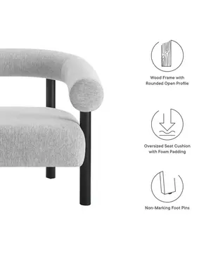 MODWAY Sable Upholstered Fabric Armchair