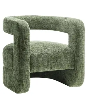 MODWAY Jaylin Upholstered Chenille Accent Chair - Basil