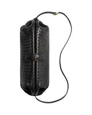 Bottega Veneta Lauren 1979 Intrecciato Leather Clutch - Espresso/brass
