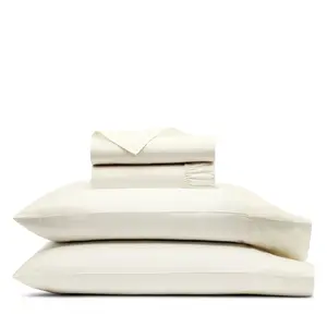 BOLL & BRANCH Percale Hemmed Sheet Set, Split King Cream