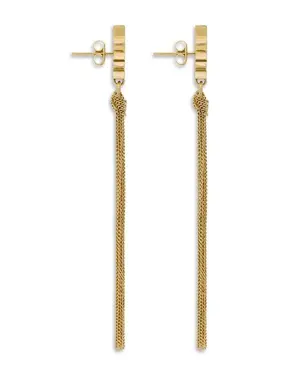 Saint Laurent Cassandre Tassel Earrings - Gold