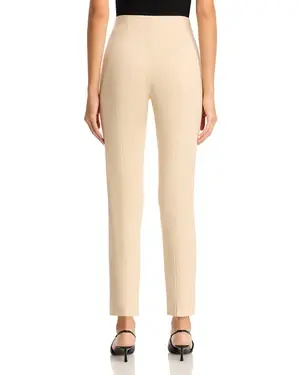 Misook Nia Slim Leg Ponte Pants - Biscotti