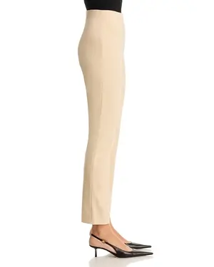 Misook Nia Slim Leg Ponte Pants - Biscotti