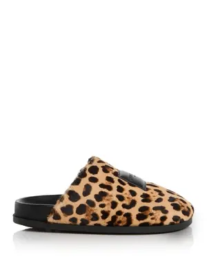 Givenchy Label Calf Hair Mule Flats