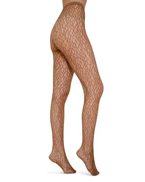 HIGH HEEL JUNGLE Madame Web Tights - Brown