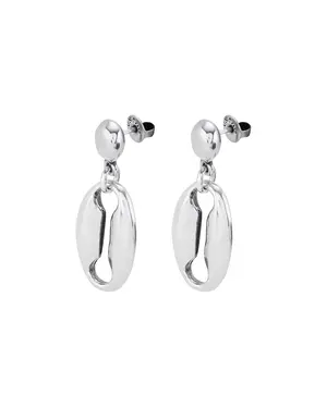 UNODE50 Sterling -plated Link Drop Earrings