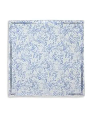 Maje Floral Print Wool Blend Shawl - White/blue