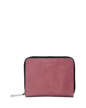 ALLSAINTS Lena Hex Zip Wallet Raspberry
