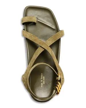 Rag & Bone Rue Sandals - Olive Suede