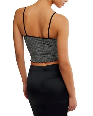 Free People Snap Into It Henley Crop Top - Black