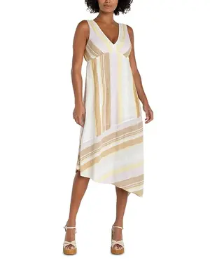 LIVERPOOL V-neck Handkerchief Hem Dress