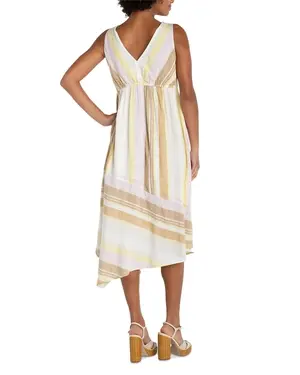 LIVERPOOL V-neck Handkerchief Hem Dress