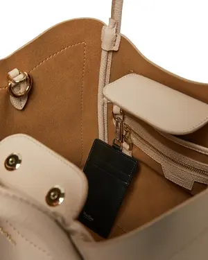 Max Mara Leather Marine Handbag - Ice
