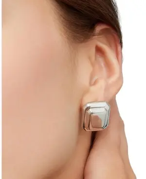 ORADINA Sterling Cufflink Stud Earrings