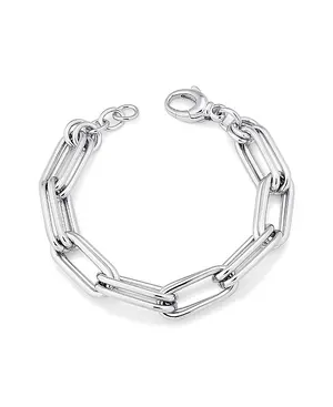 ORADINA Sterling Double It Paperclip Chain Bracelet - Silver
