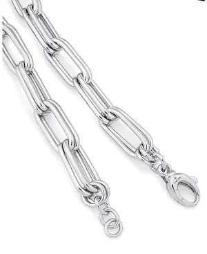 ORADINA Sterling Double It Paperclip Chain Bracelet - Silver
