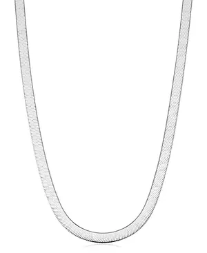 ORADINA Mirage Herringbone Necklace - Silver