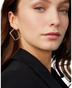 ORADINA Sterling Trinity Hoop Earrings