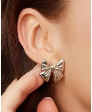 ORADINA Sterling Bowtie Stud Earrings