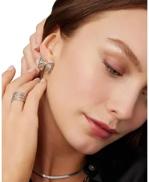 ORADINA Sterling Bowtie Stud Earrings