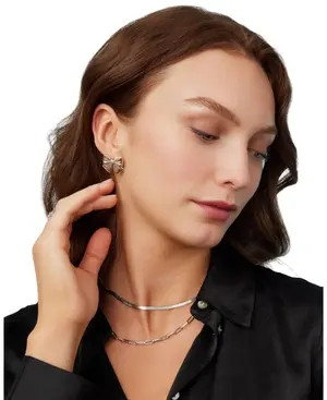 ORADINA Sterling Bowtie Stud Earrings