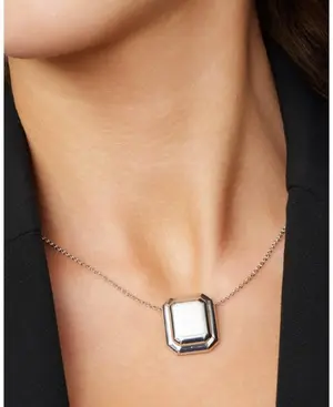 ORADINA Sterling Cufflink Pendant Necklace