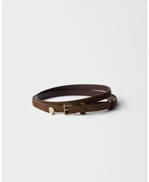 Prada Suede Belt - Brown